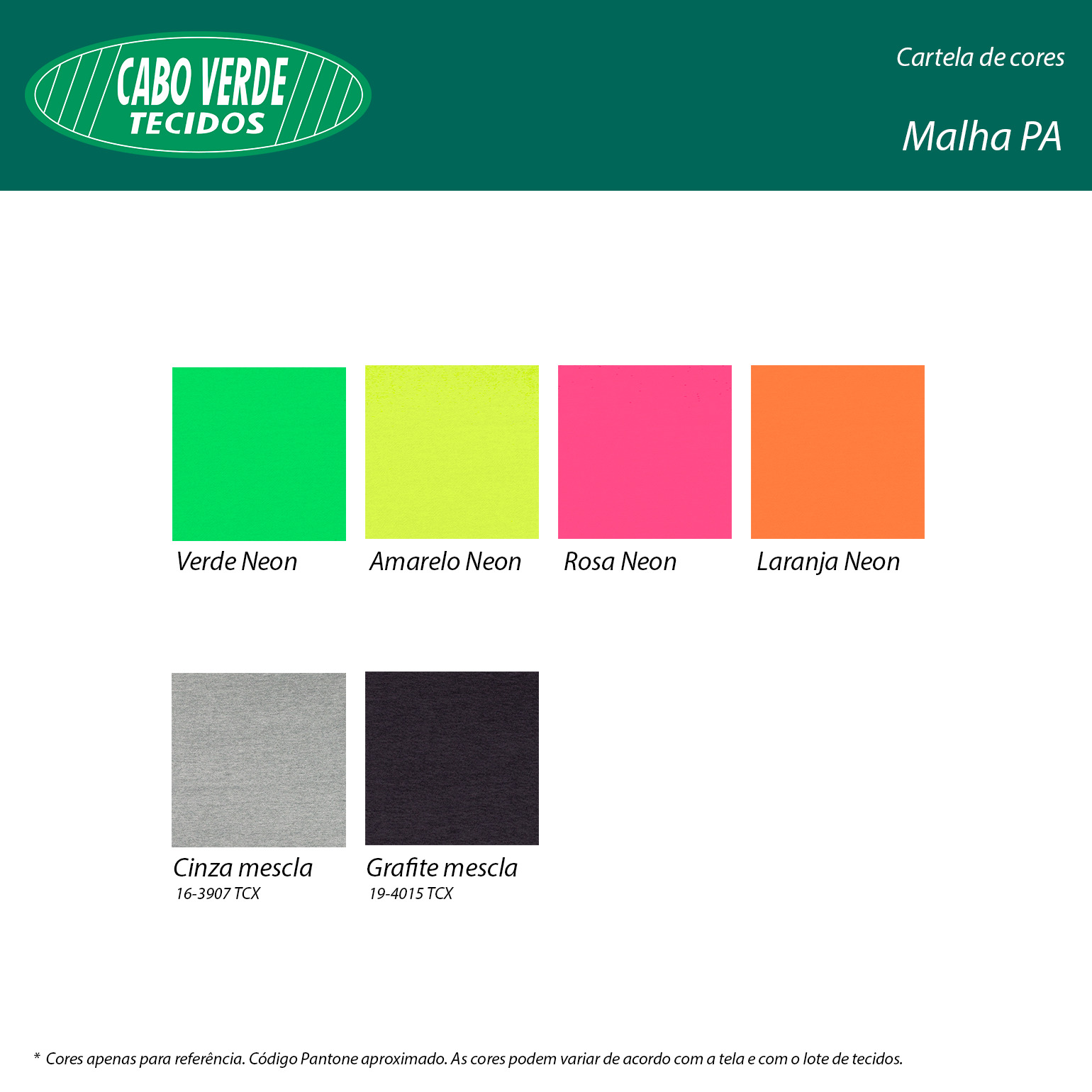 Malha PA: Opções neons e mescla para sua coleção – Cabo Verde Tecidos